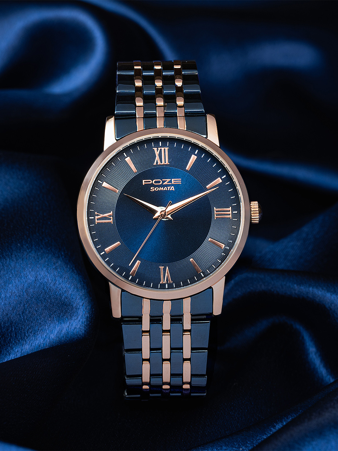 Buy Sonata Poze Men Dial & Bracelet Style Straps Reset Time Analogue Watch SP70058KM02 - Watches ...