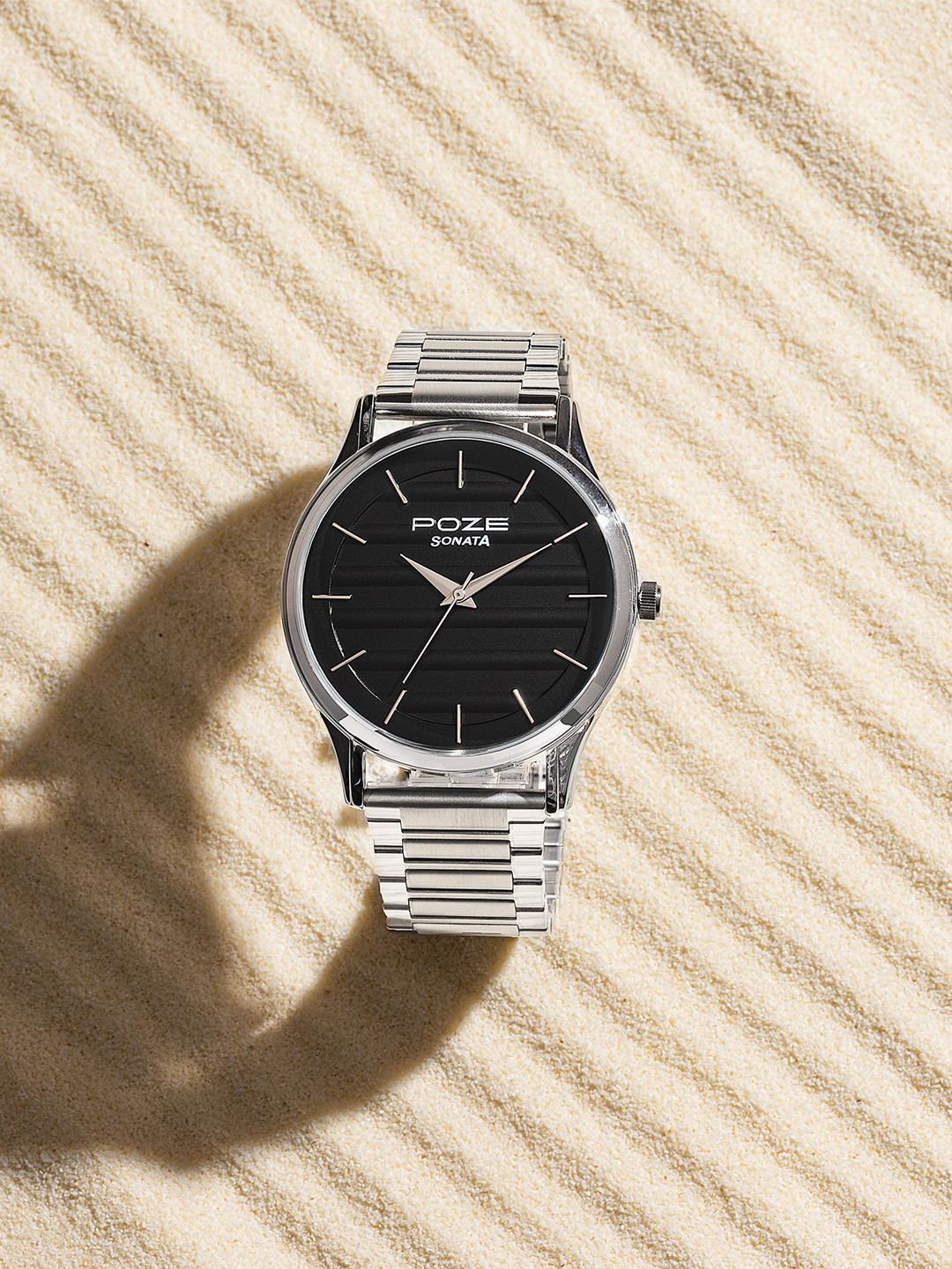 Buy Sonata Men Poze Brass Printed Dial & Bracelet Style Straps Analogue ...