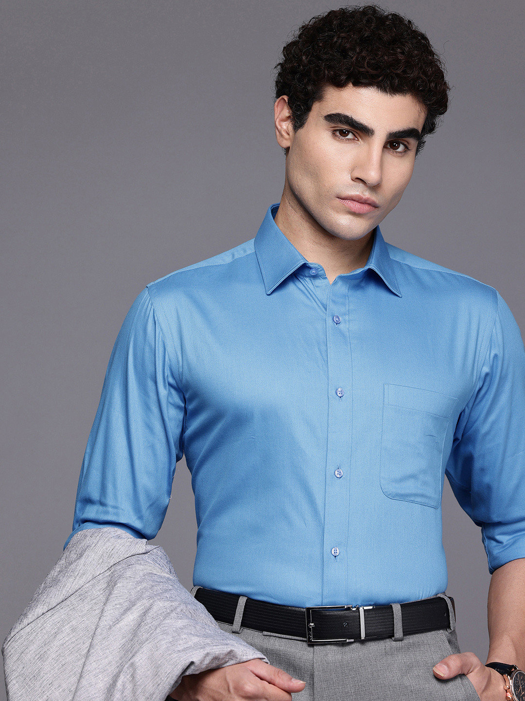 Buy Raymond Pure Cotton Slim Fit Formal Shirt - Shirts for Men 32432235 ...