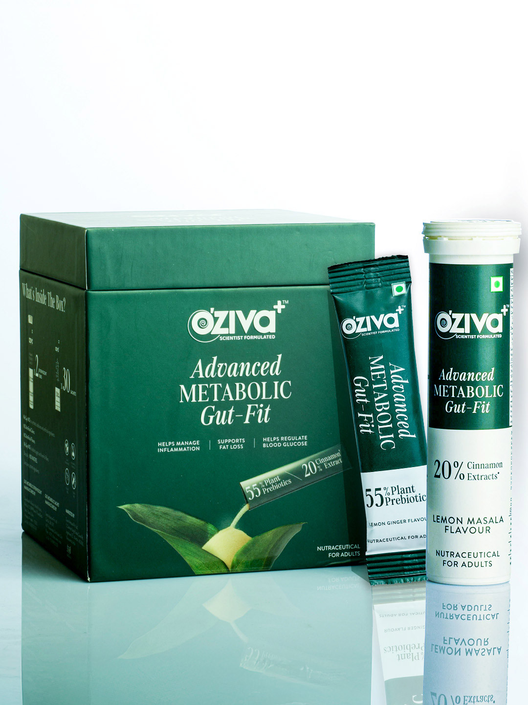 Buy OZiva Advanced Metabolic Gut Fit Fights Inflammation 30 Sachets ...