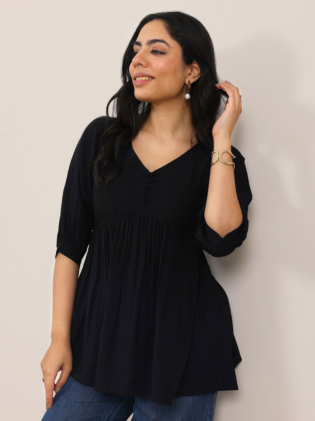 Buy Libas Women Pleated Flared Tunic - Tunics for Women 32447137 | Myntra