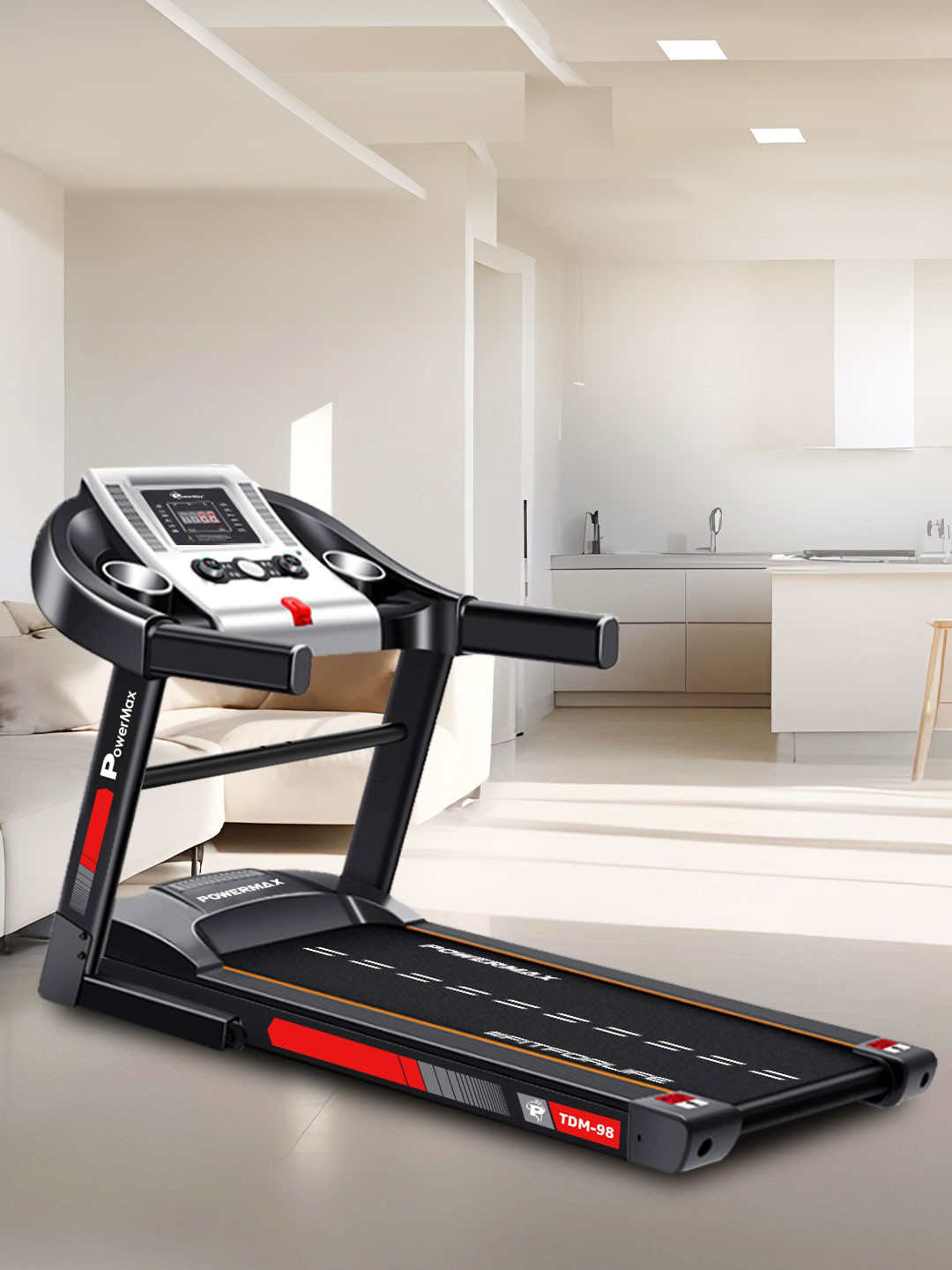 Buy PowerMax Fitness TDM 98 Motorised Foldable Treadmill For Home Gym ...