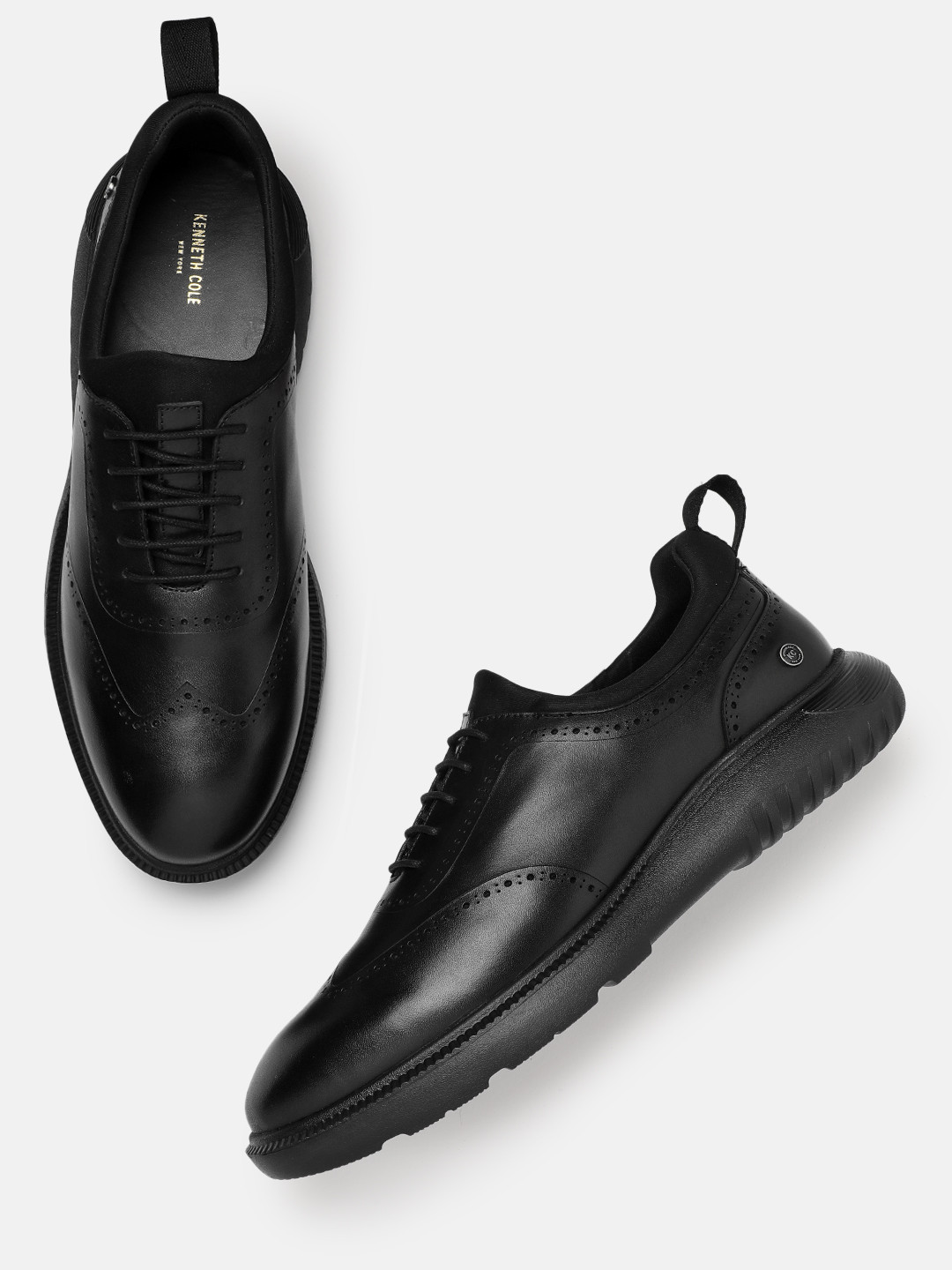 Buy Kenneth Cole Men Premium Comfort Leather Perforated Smart Casual ...