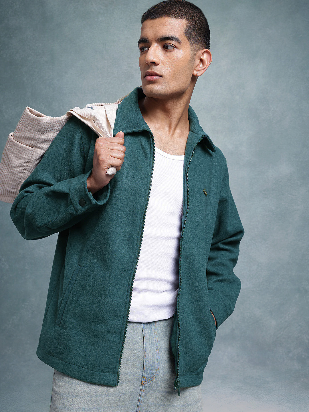 Buy The Roadster Lifestyle Co. Fleece Lightweight Open Front Jacket ...