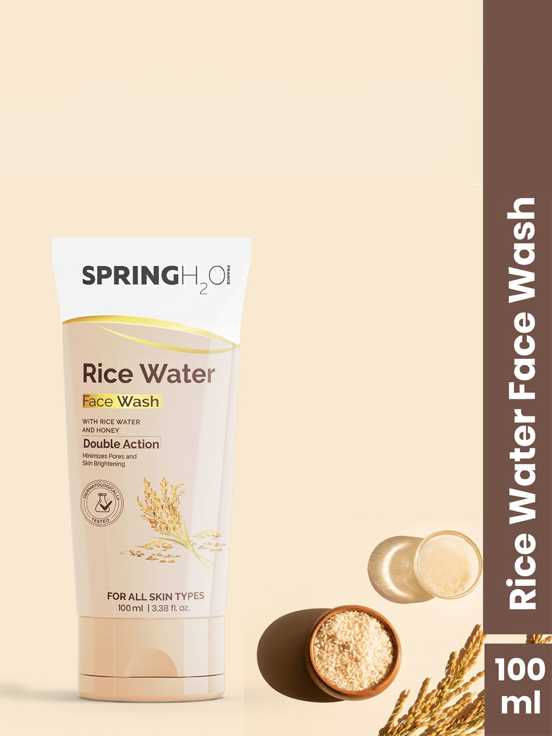 Buy Spring H2O Skin Brightening Rice Water Face Wash With Honey 100 Ml ...