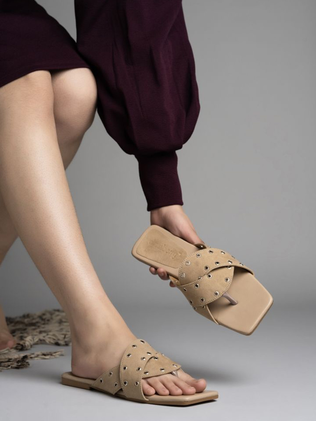 Buy DressBerry Women Open Toe Flats With Laser Cuts - Flats for Women ...