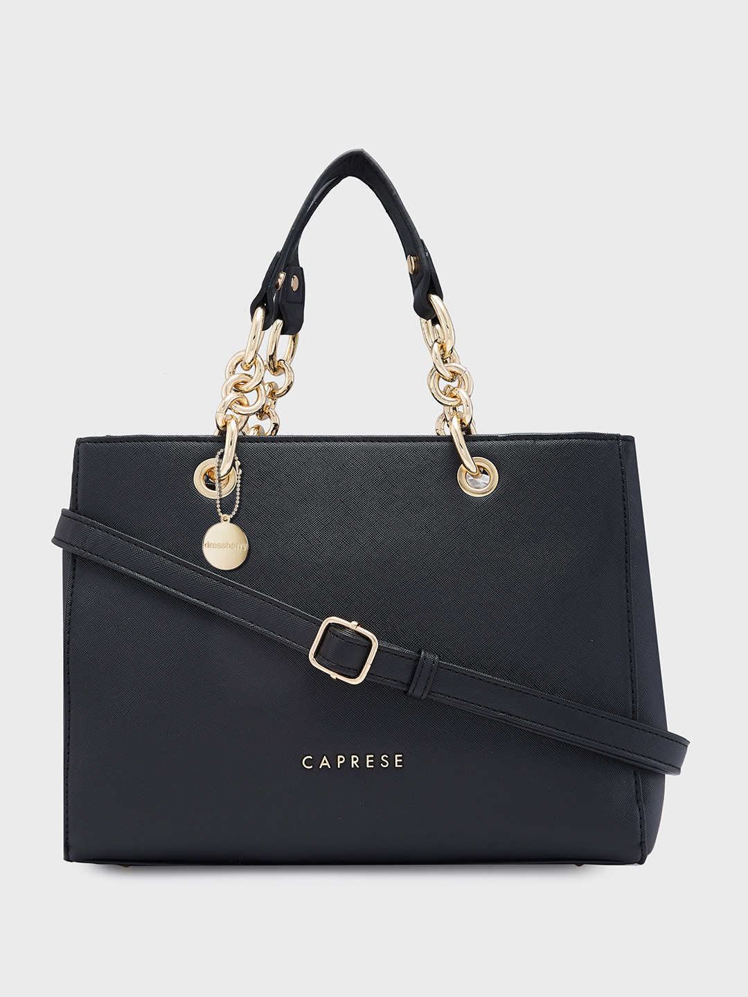 Buy DressBerry X CAPRESE Maisie Women Black Medium Tote Bag - Handbags for Women 32621366 | Myntra