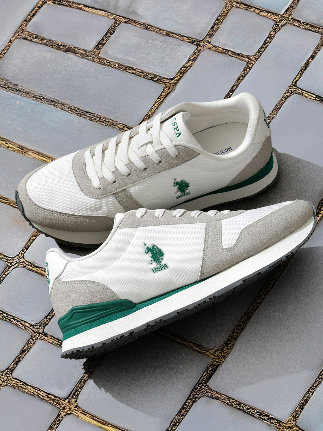 Buy U.S. Polo Assn. Men Colourblocked Lace Ups Round Toe Sneakers ...