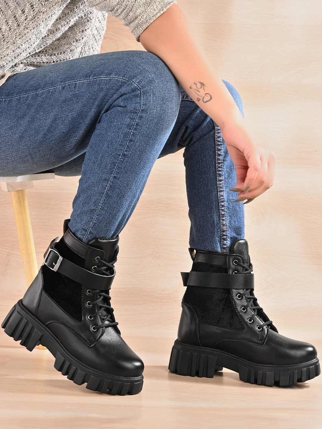 Buy The Roadster Lifestyle Co Women Block Heeled Regular Boots - Boots ...