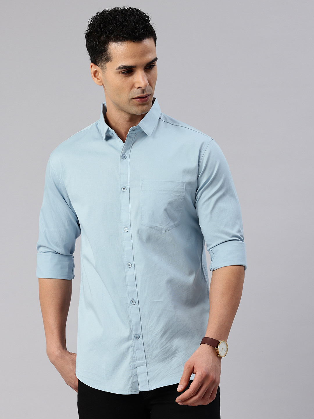 Buy Majestic Man Men Comfort Slim Fit Pure Cotton Casual Shirt - Shirts ...