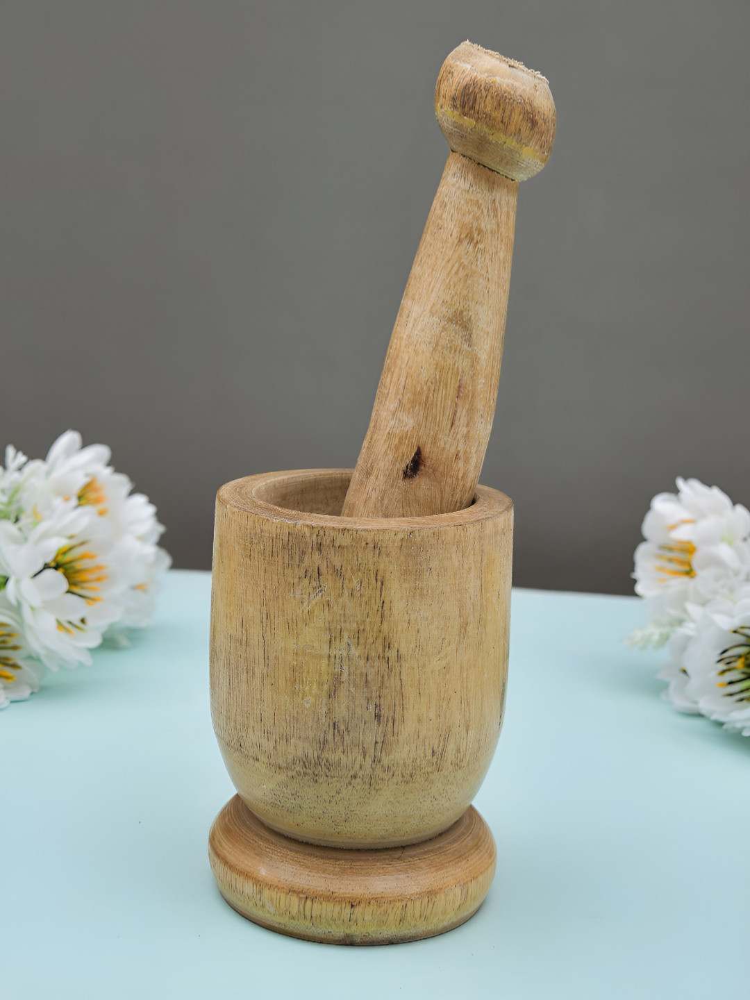 Buy OGGN Brown Natural Mango Wood Okhali - Other Kitchen Tools for ...