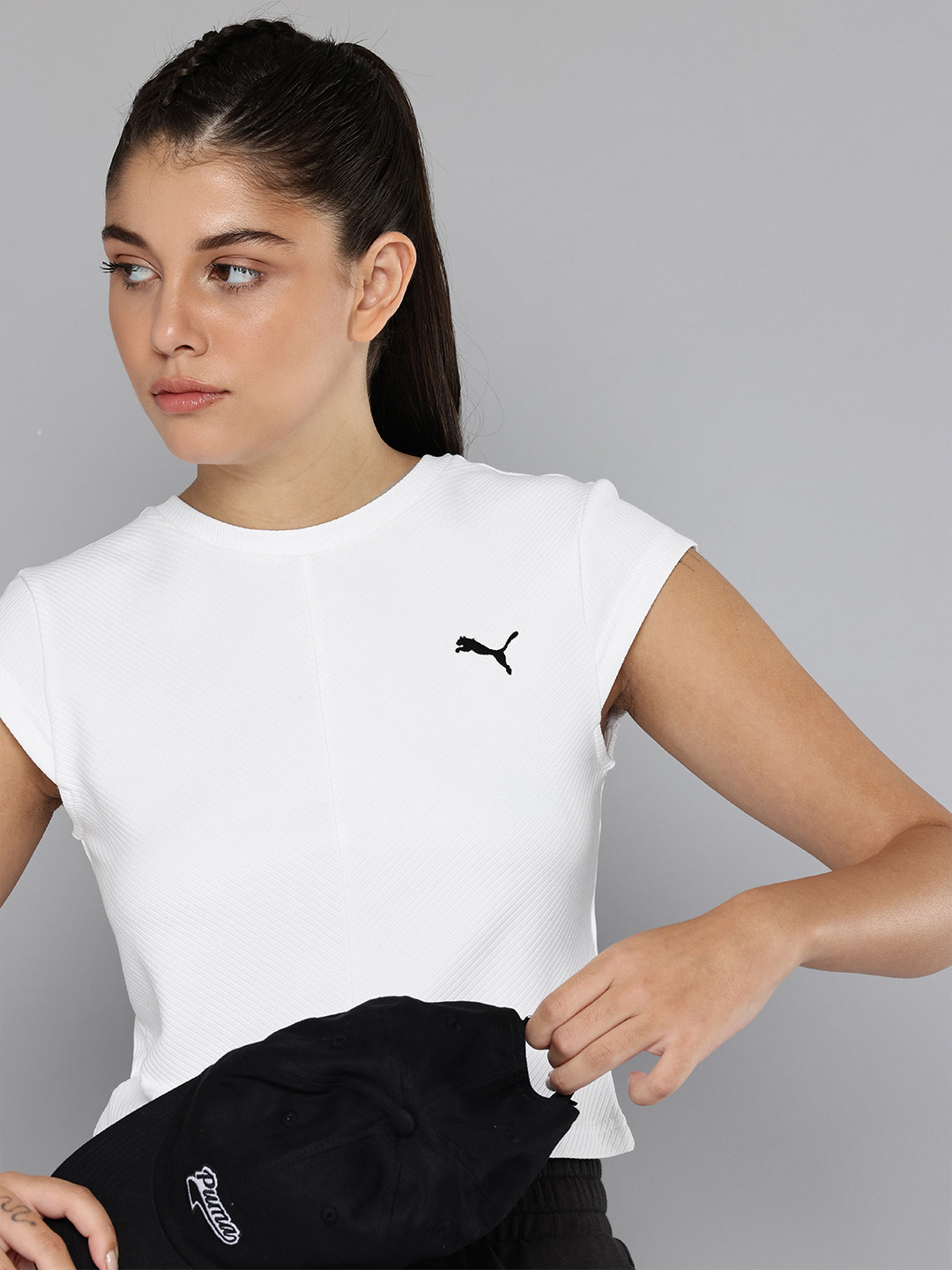 Buy Puma Slim Fit Crop T Shirt - Tshirts for Women 32654136 | Myntra
