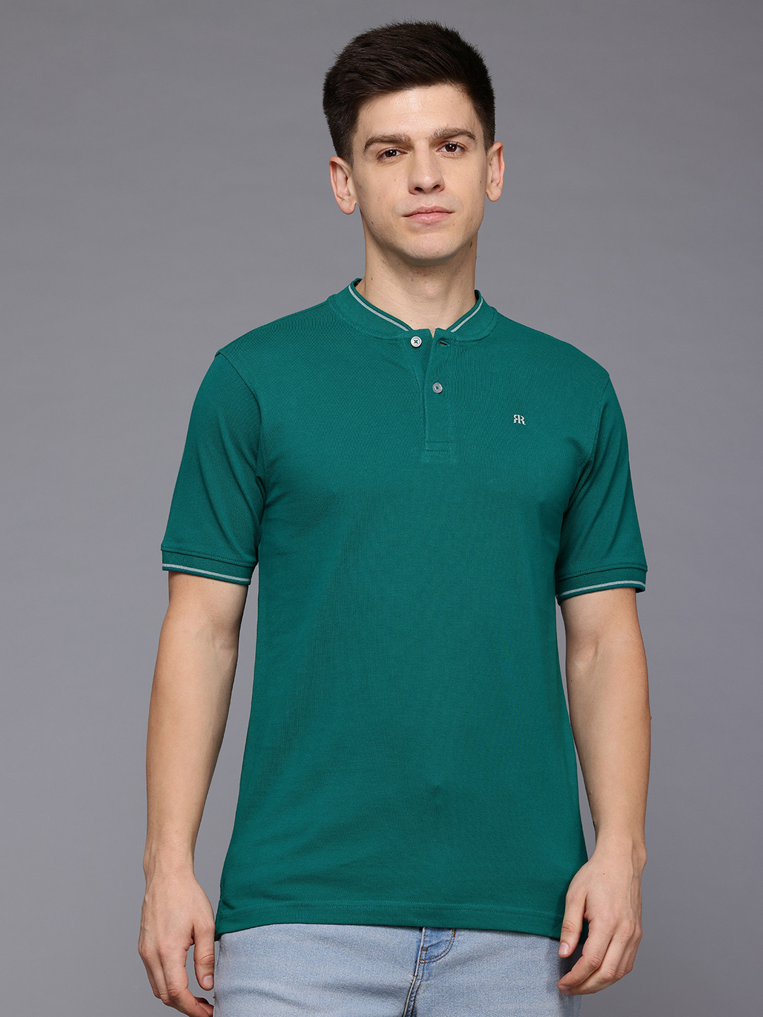 Buy Raymond Henley Neck Pure Cotton Modern Fit T Shirt - Tshirts for ...
