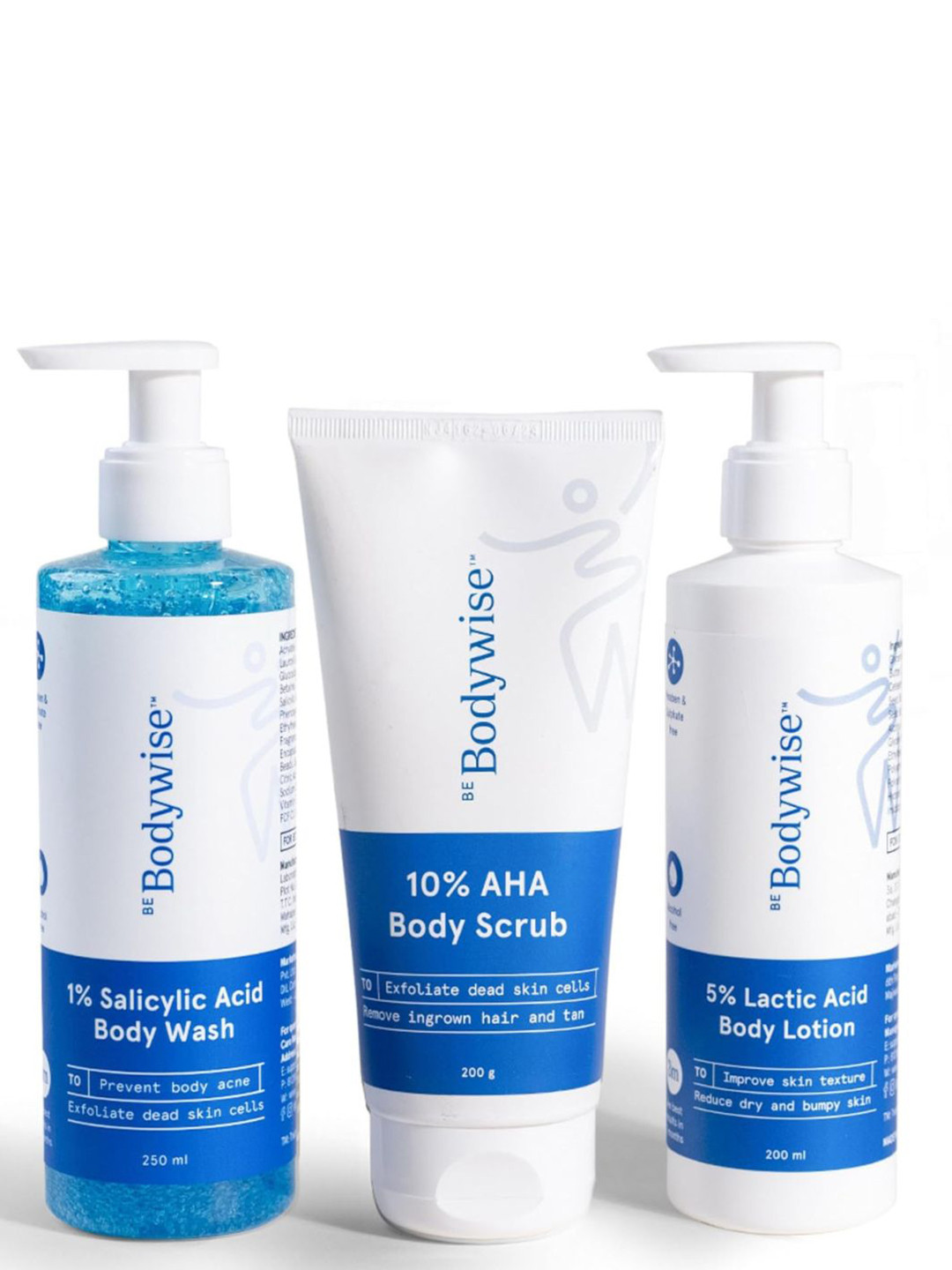 Buy Be Bodywise Set Of Body Lotion 200ml + Body Wash 250ml + Body Scrub ...