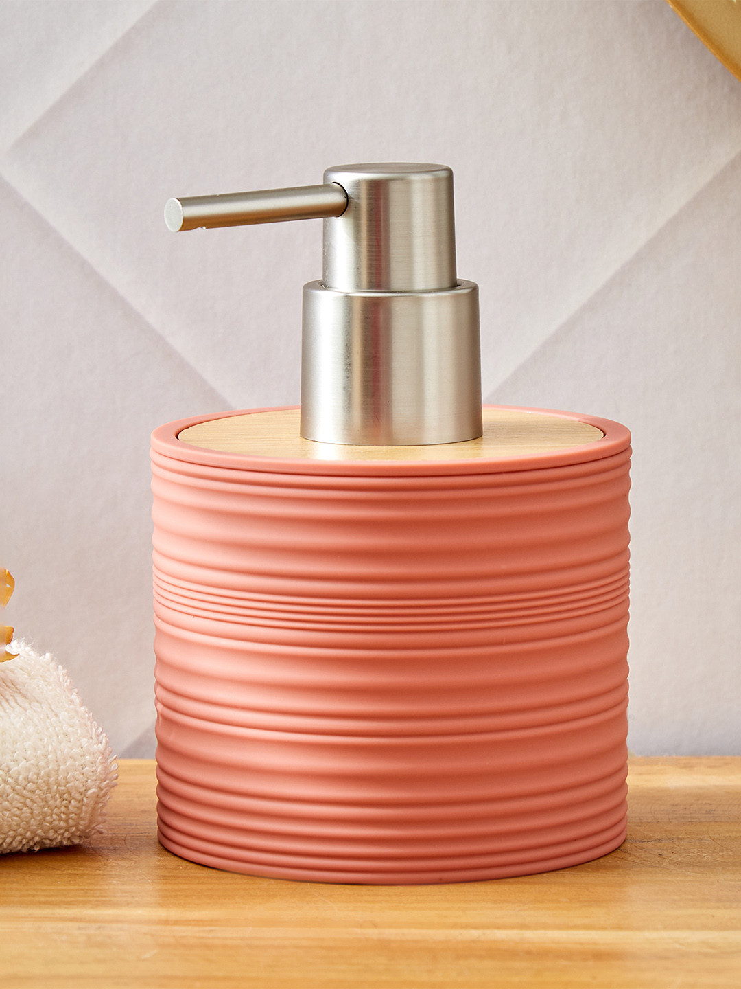 Buy Home Centre Rust Striped Soap Dispenser 340mL - Bathroom ...