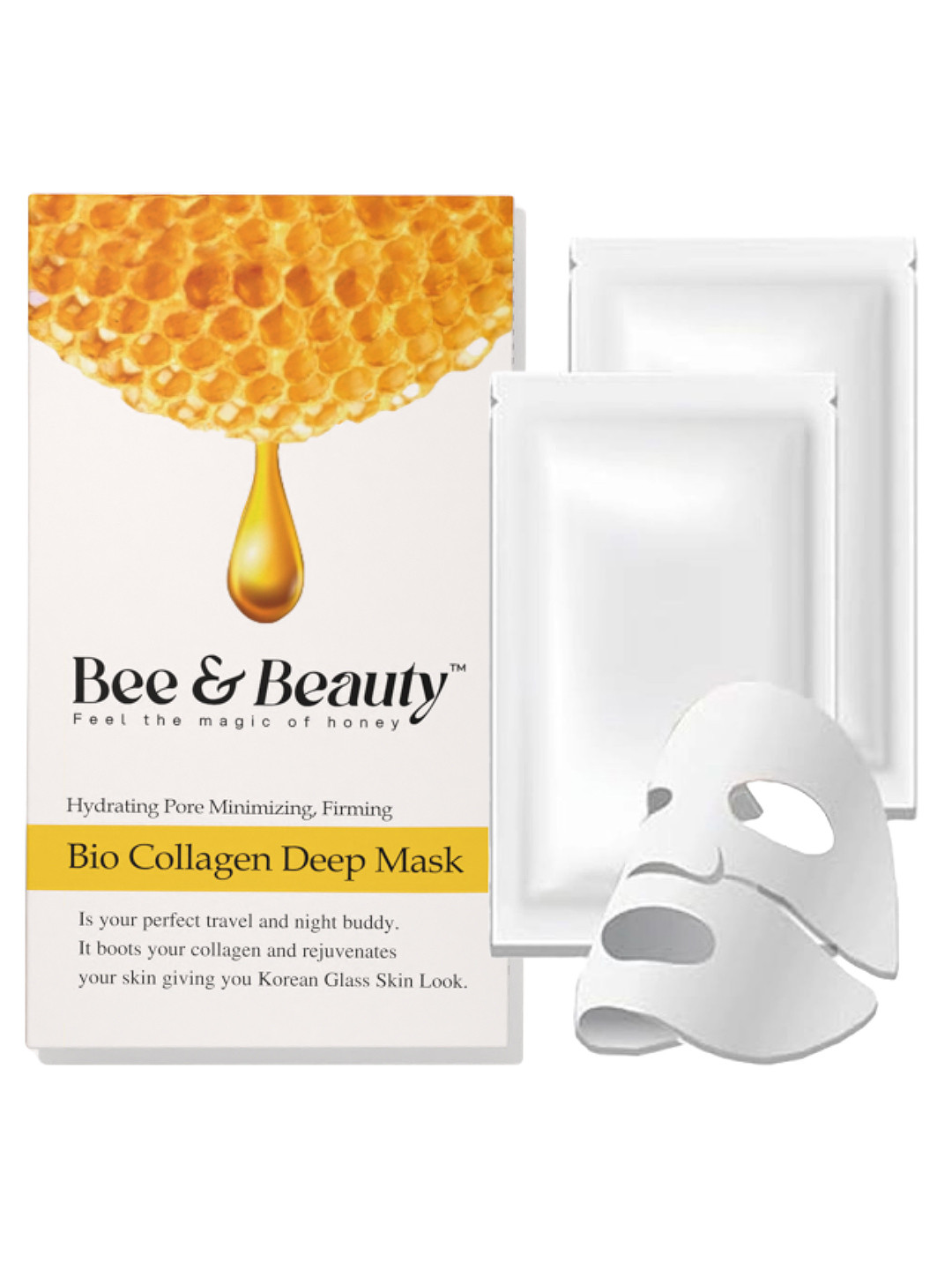 Buy Bee & Beauty Set Of 2 Hydrating Bio Collagen Real Deep Sheet Masks ...