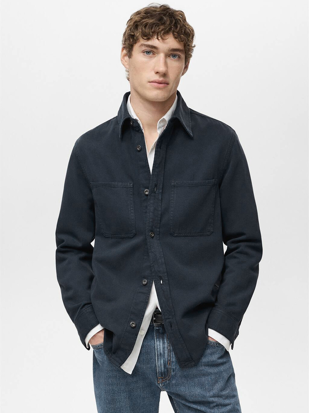 Buy MANGO MAN Denim Shacket - Shirts for Men 32715793 | Myntra