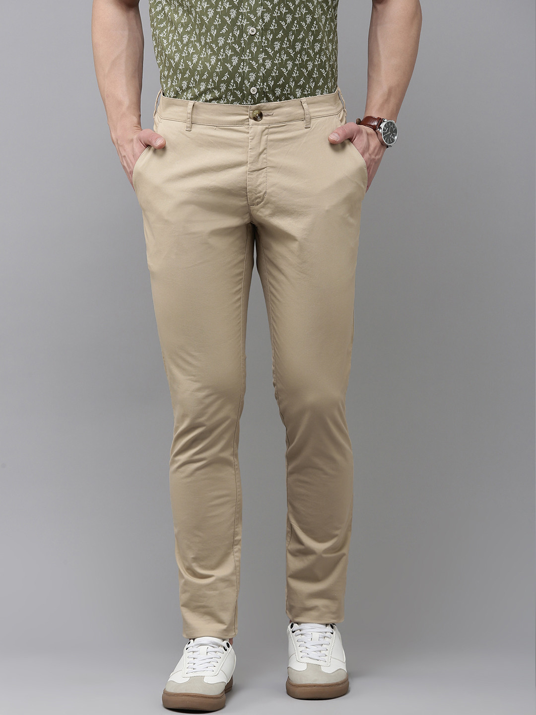 Buy ColorPlus Men Slim Fit Chinos Trousers - Trousers for Men 32719229 ...