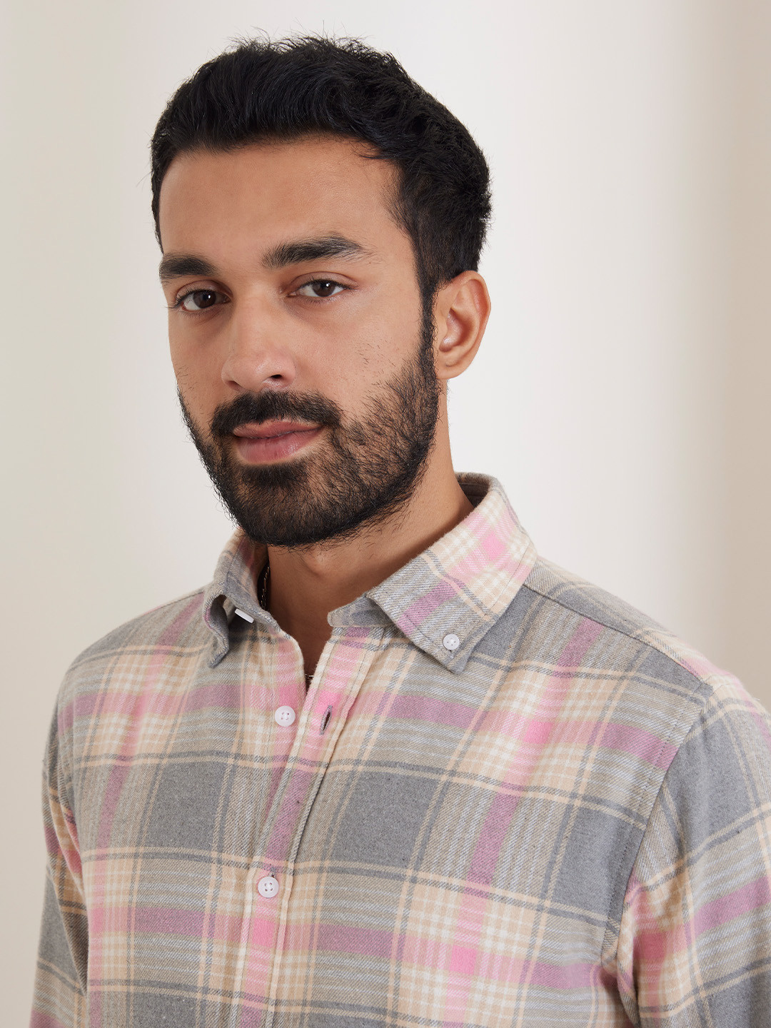 Buy Bombay Shirt Company Men Comfort Tailored Fit Shepherd Checks ...