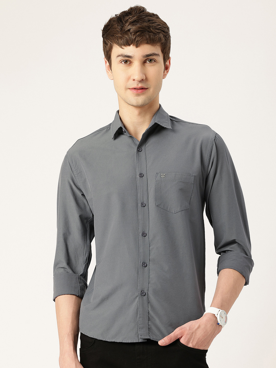 Buy FIFTY TWO Cotton Spread Collar Casual Shirt - Shirts for Men ...