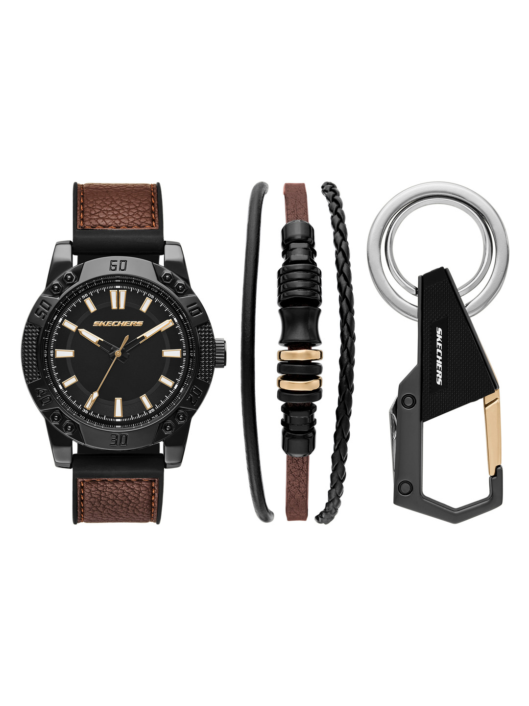 Buy Skechers Men Textured Analogue Watch With Bracelet And Key Chain ...