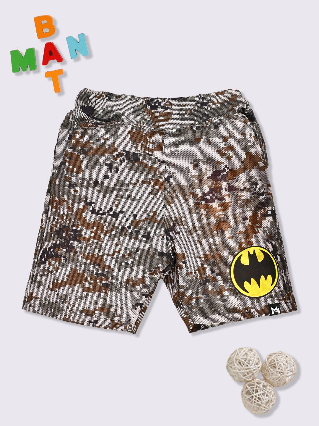 Buy YK X Minute Mirth Boys Printed Batman Shorts - Shorts for Boys ...