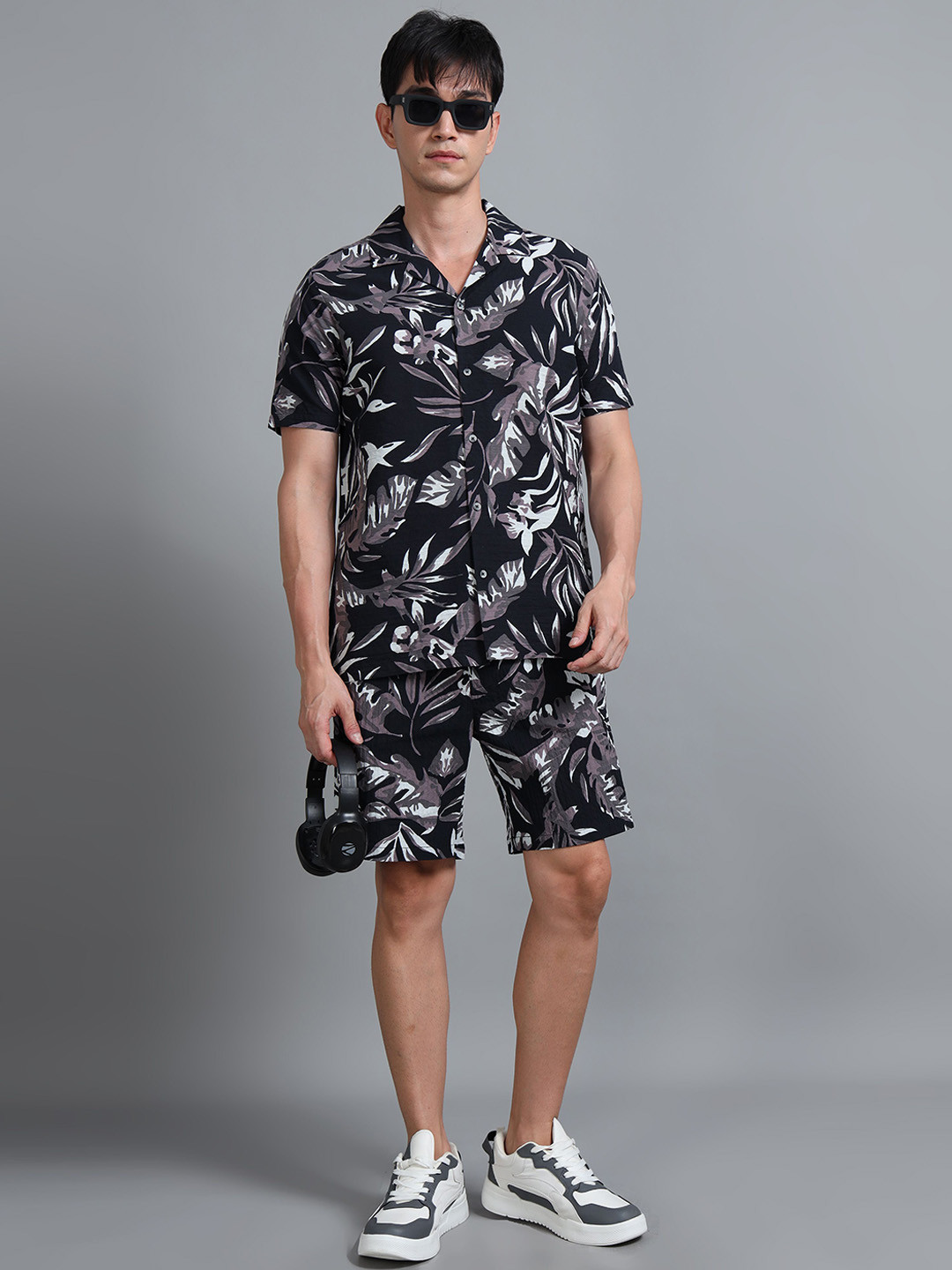 Buy StitchX Men Cotton Printed Beach Shirt & Short Co Ord Set - Co Ords ...