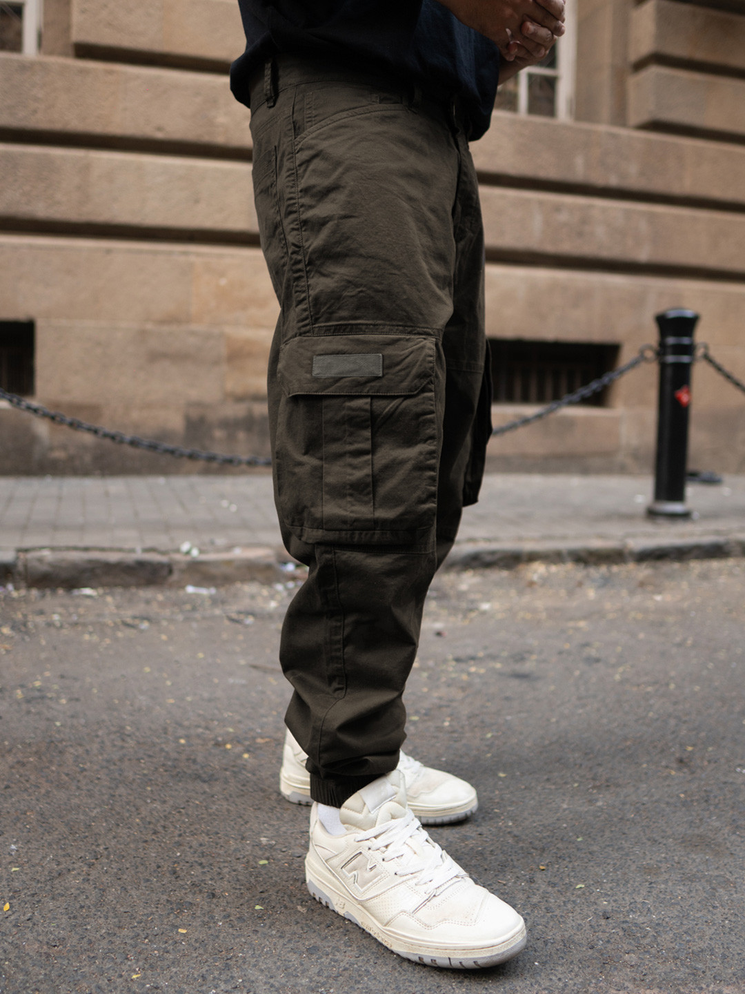 Buy Powerlook Men Dark Olive Cotton Cargo Pant - Trousers for Men ...