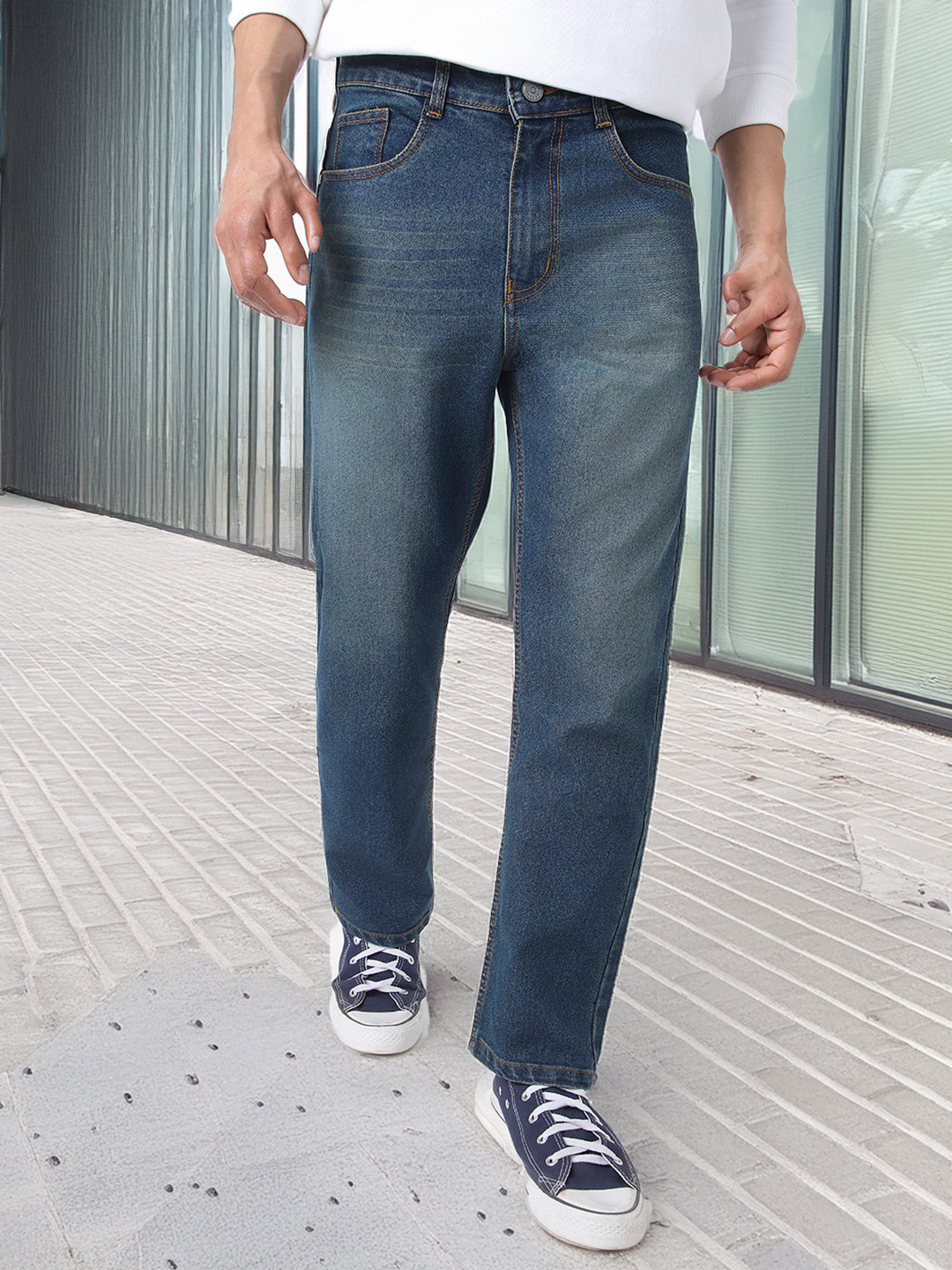 Buy Urbano Fashion Men Straight Fit Heavy Washed Jeans Stretchable ...