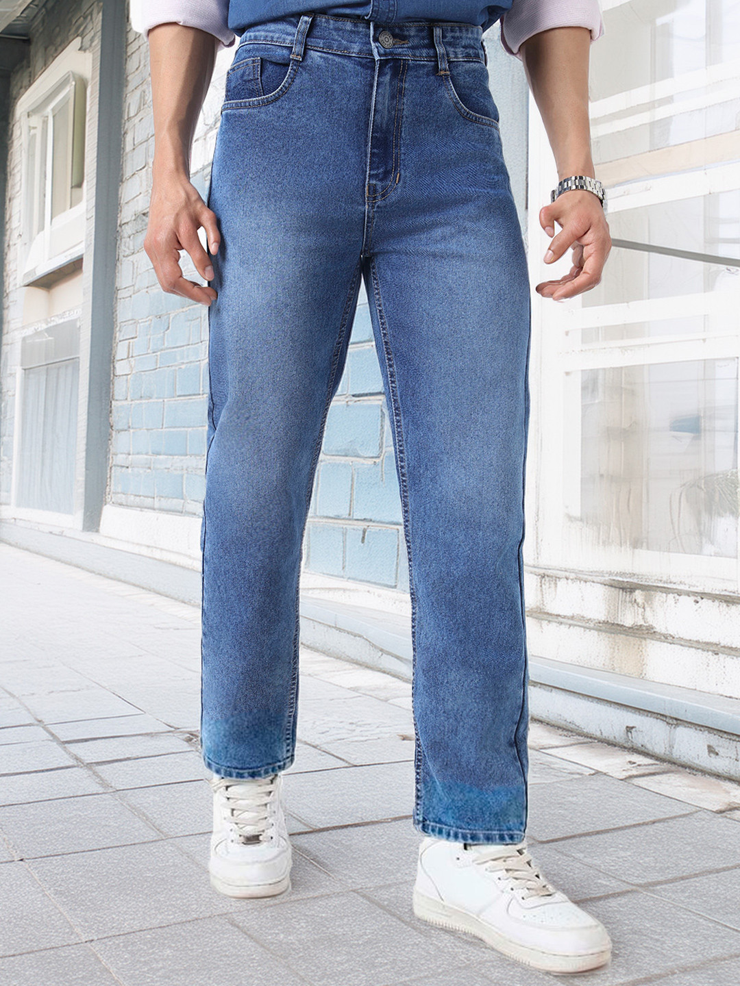 Buy Urbano Fashion Men Straight Fit Heavy Washed Jeans Stretchable ...