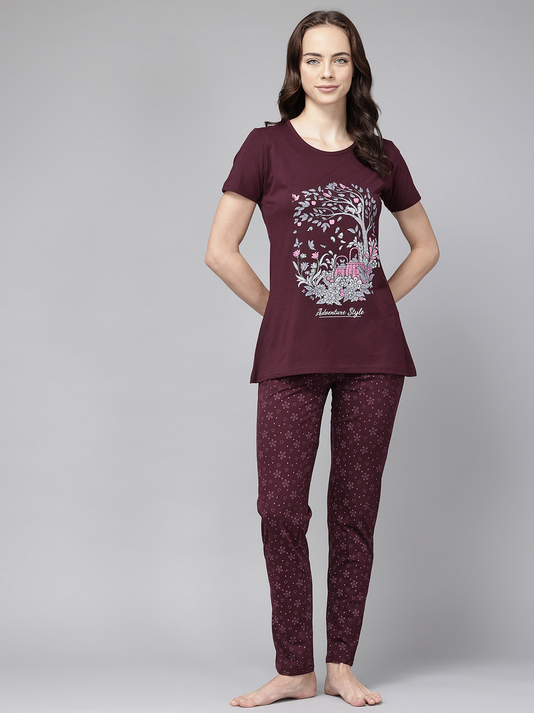 Buy Angels Grace Printed Pure Cotton Night Suit - Night Suits for Women ...