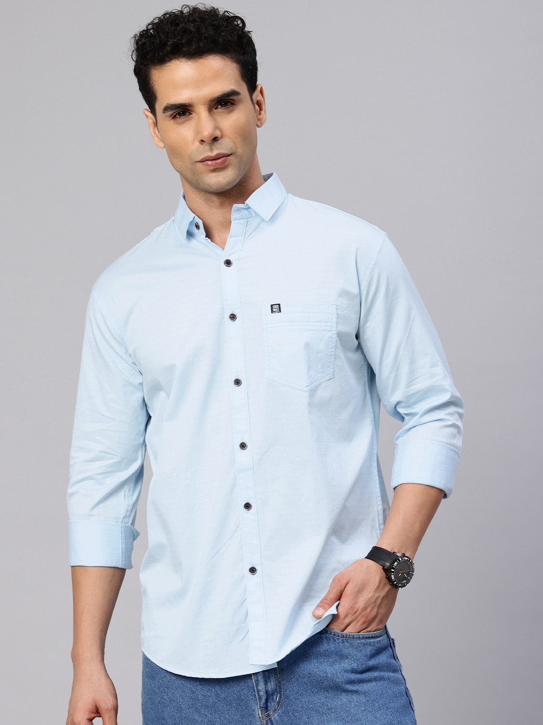 Buy Majestic Man Men Comfort Slim Fit Pure Cotton Casual Shirt - Shirts ...