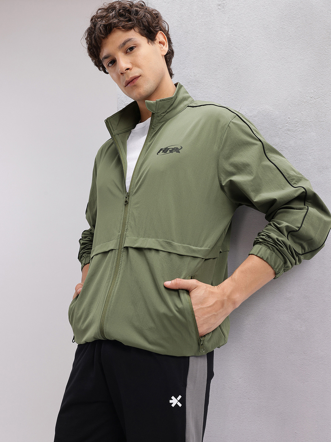 Buy HRX By Hrithik Roshan Paneled Tailored Jacket - Jackets for Men ...