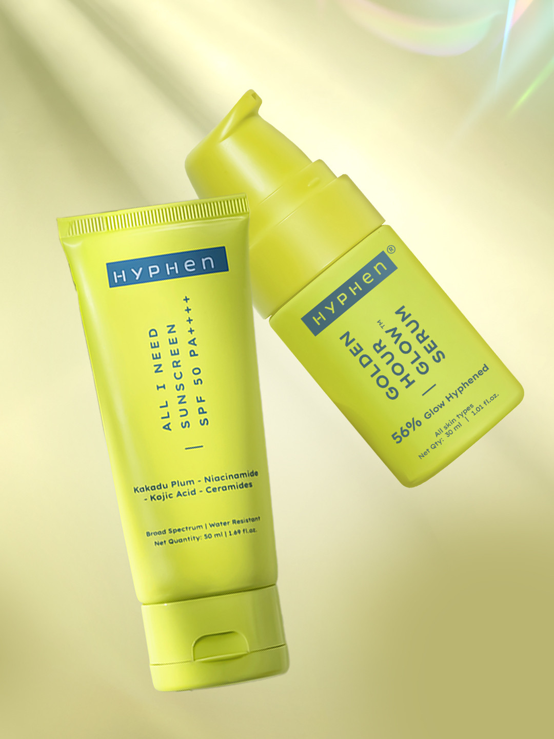 Buy Hyphen Set Of Golden Hour Glow Serum 30ml & All I Need Sunscreen ...