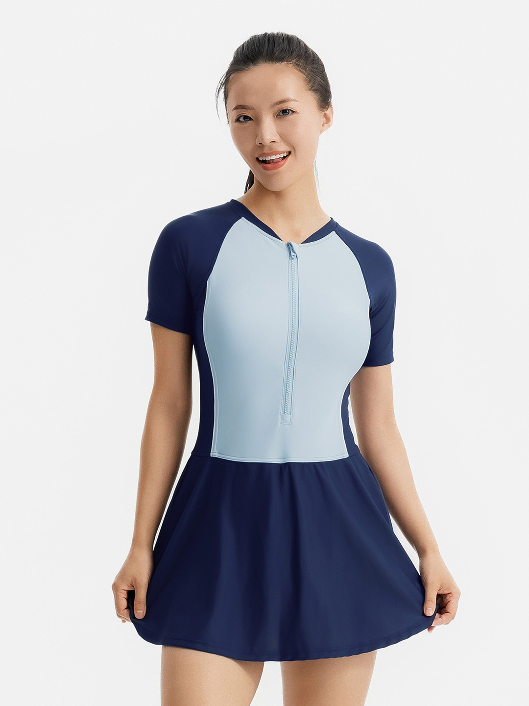 Buy Nabaiji By Decathlon V Neck Swimming Dress - Swimwear for Women ...