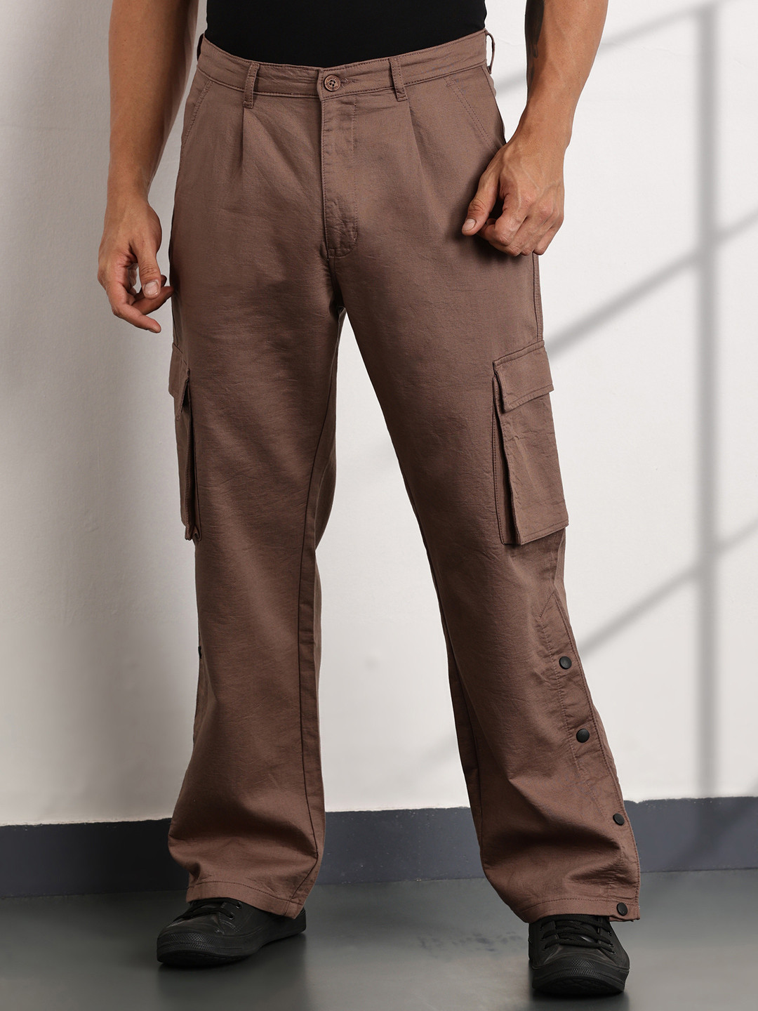 Buy Thomas Scott Men Smart Easy Wash Cargos Trousers - Trousers for Men ...