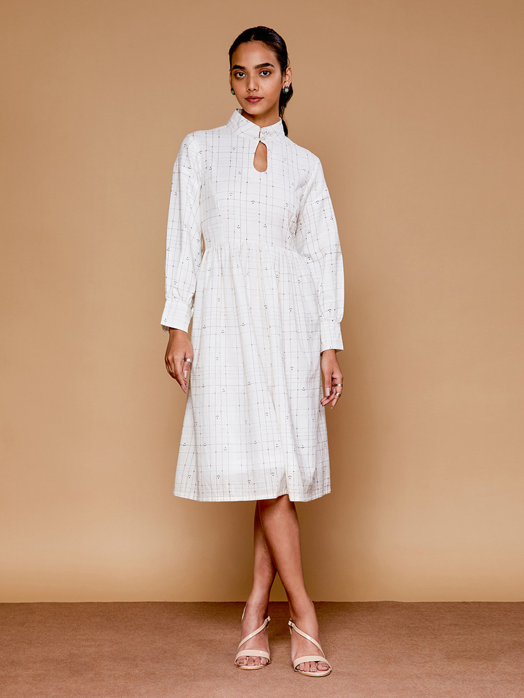 Buy Saaki Tie Up Neck A Line Dress - Dresses for Women 32963764 | Myntra