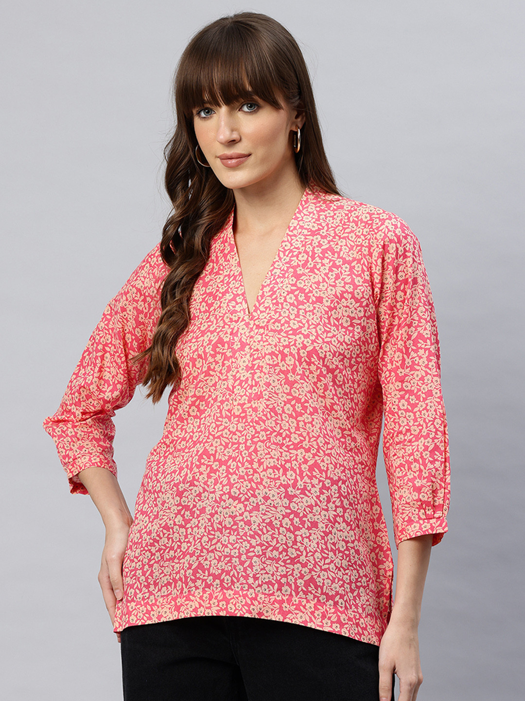 Buy One Femme Ikat Print Puff Sleeve Cotton Top - Tops for Women ...