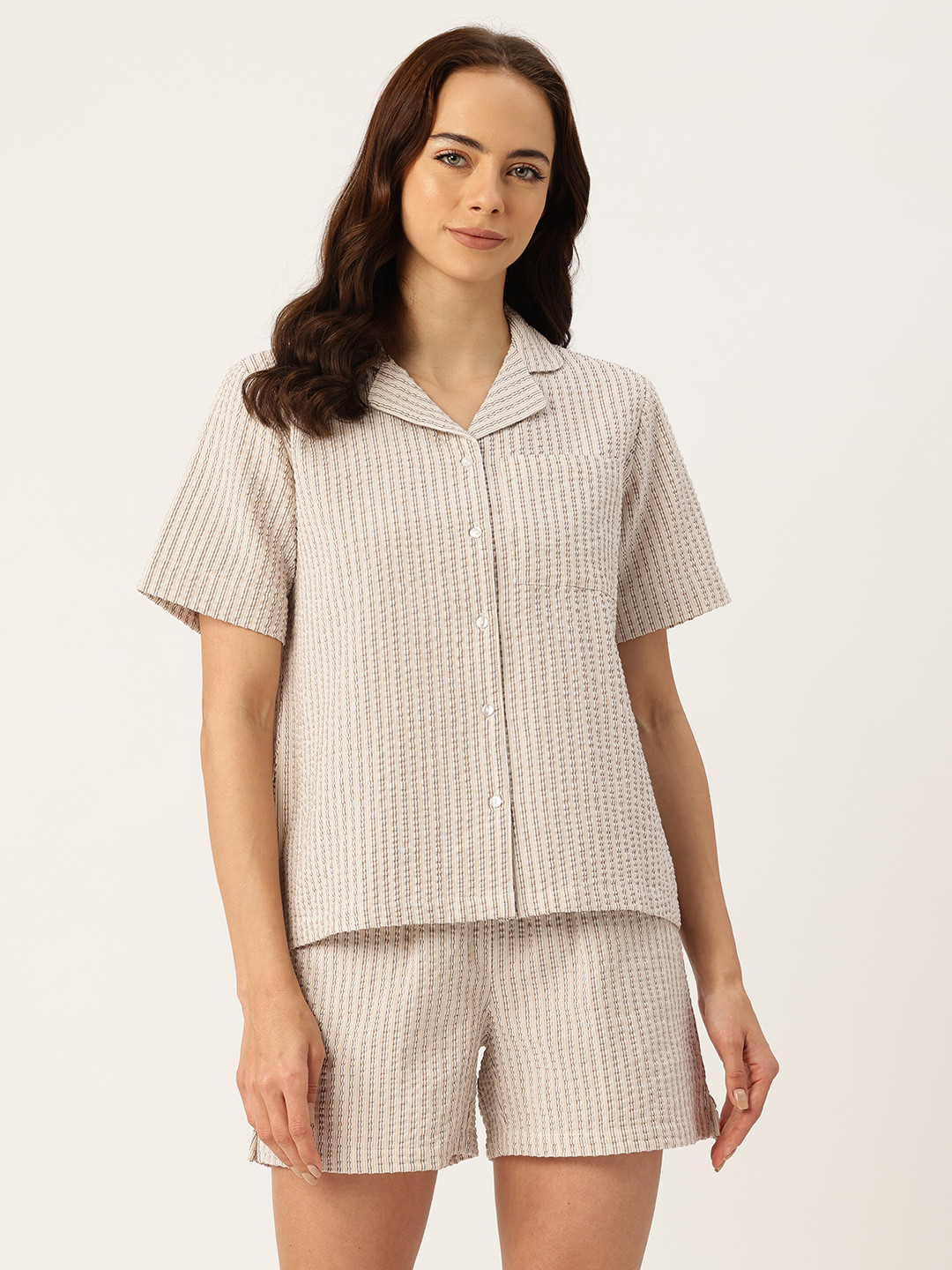 Buy ETC Striped Pure Cotton Night Suit - Night Suits for Women 32980083 ...