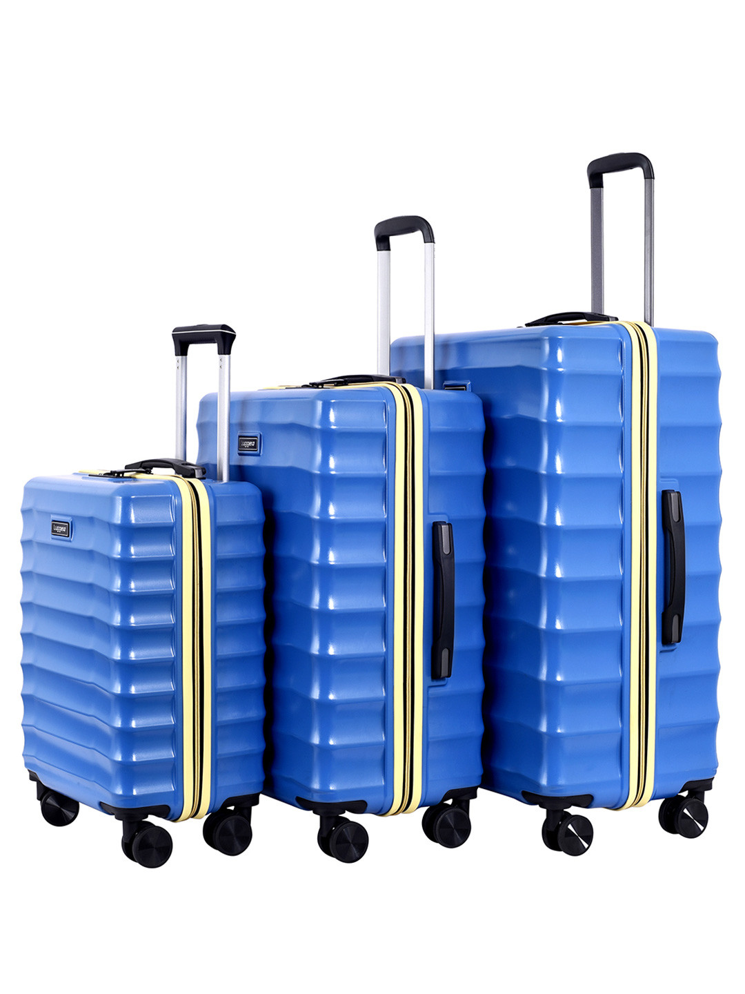 Buy Luggero Set Of 3 Hard Sided Trolley Bag - Trolley Bag for Unisex ...