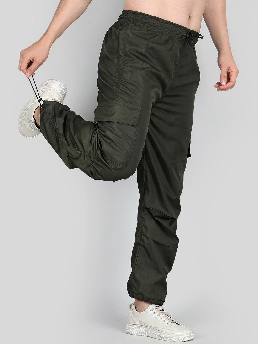 Buy Raxedo Men Sportscore Relaxed Fit Baggy Parachute Track Pant ...