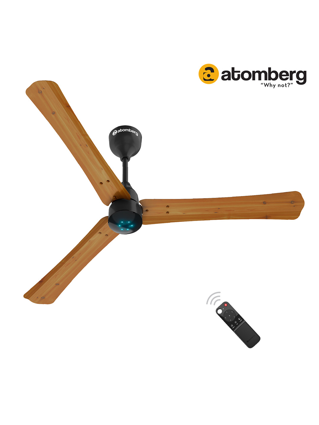 Buy Atomberg Golden Oakwood 5 Star Renesa+ 1200mm BLDC Ceiling Fan With ...