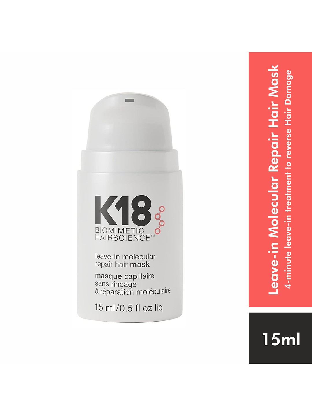 Buy K18 Molecular Repair Leave In Hair Mask 15ml - Hair Masks for ...