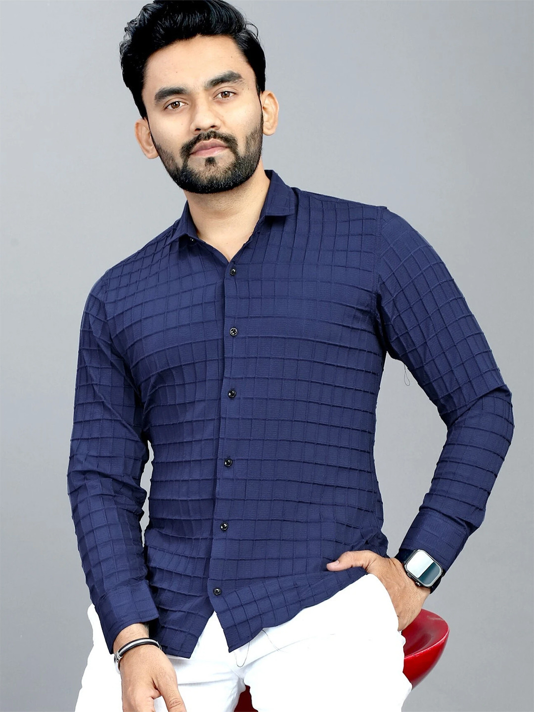Buy STI Classic Checked Shirt Collar Shirt - Shirts for Men 33082662 ...