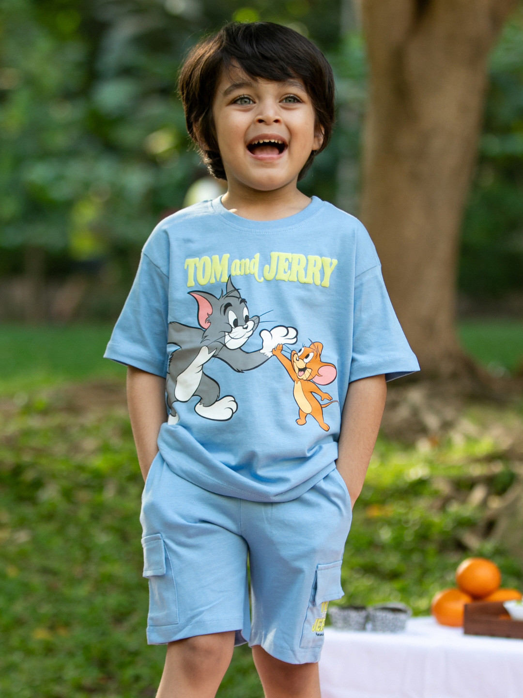 Buy Nap Chief Kids Unisex Tom And Jerry High Five Printed Pure Cotton T ...