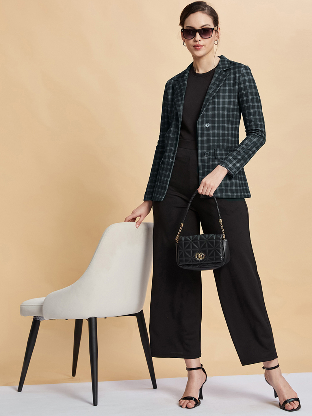 Buy Selvia Women Checked Overcoat Coats - Coats for Women 33101004 | Myntra