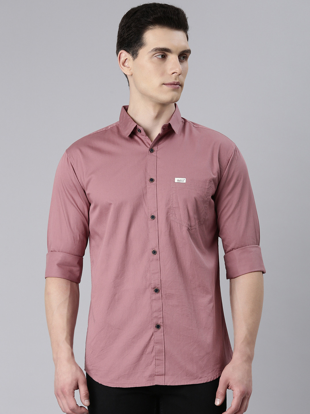 Buy Majestic Man Men Comfort Slim Fit Pure Cotton Casual Shirt - Shirts ...
