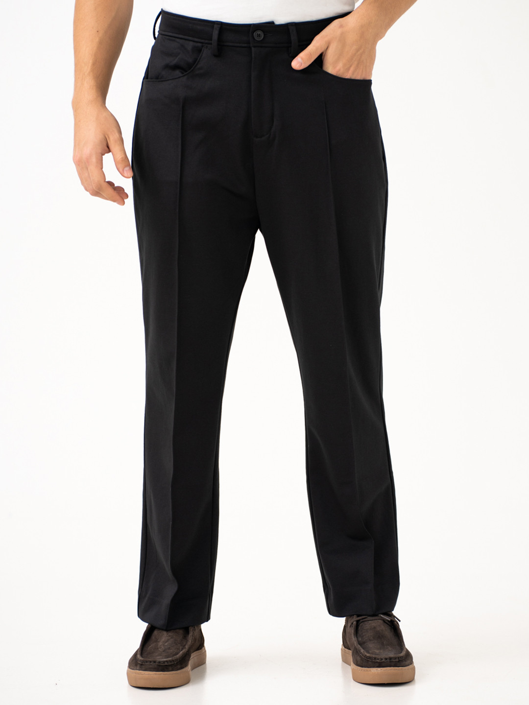 Buy The Pant Project Men Gothic Black Korean Relaxed Fit Knitted ...