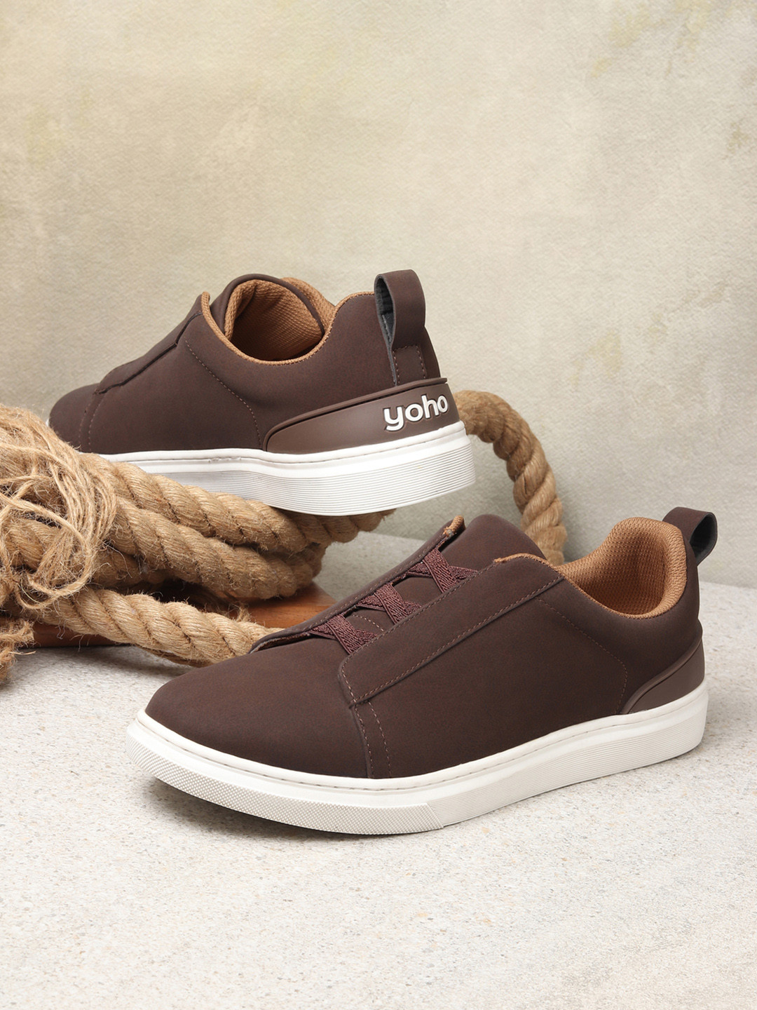 Buy Yoho Men Ejogs Nubuck Leather Footpharma Footbed Slip On Sneaker ...