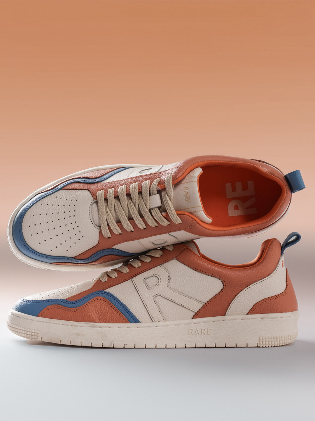 Buy RARE RABBIT Men Edamon Colourblocked Leather Sneakers - Casual ...